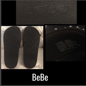 bebe | Shoes | Bebe Fenix Pearl Rhinestone Slide | Poshmark